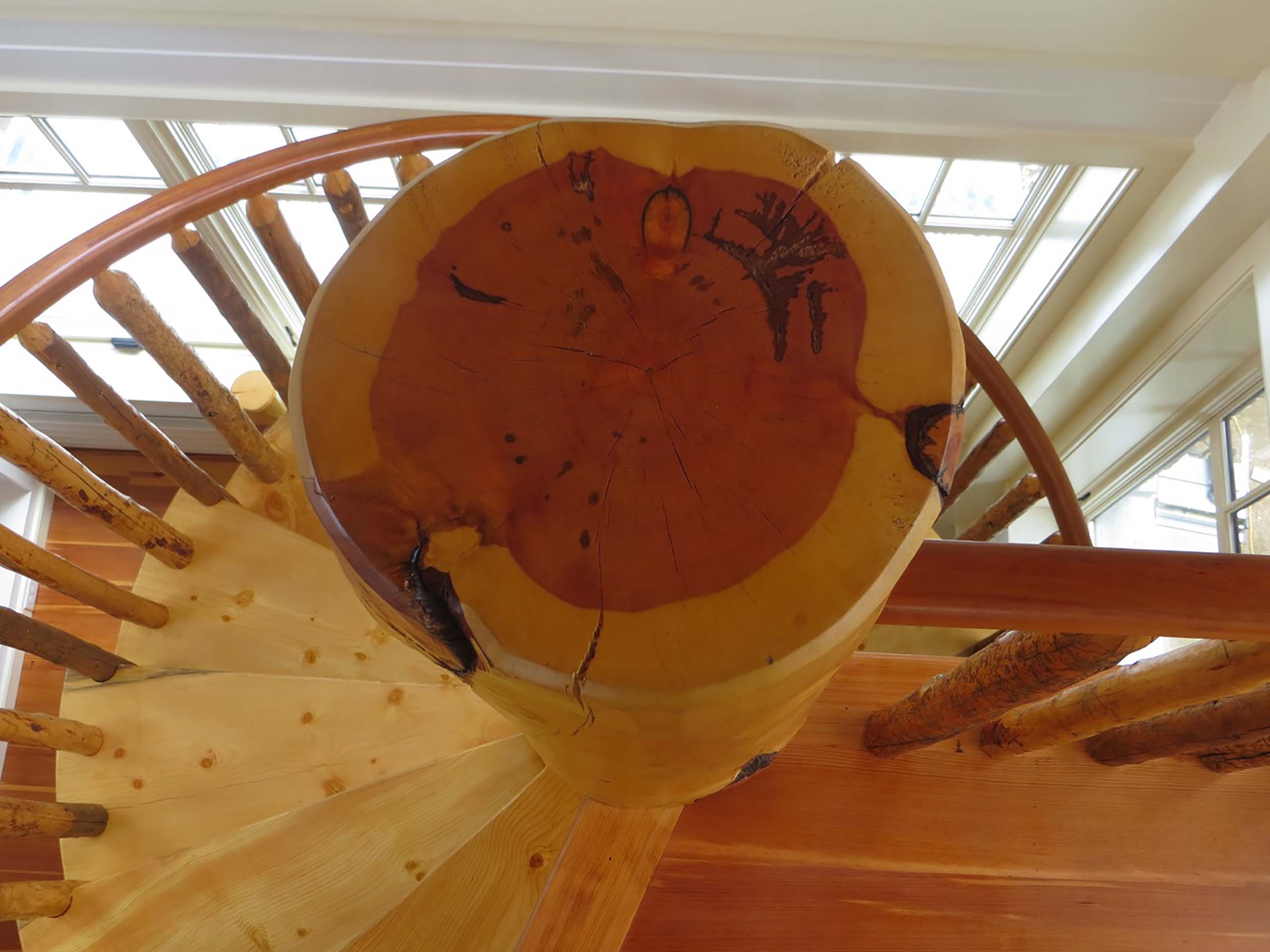 Custom Wood Stairs Gallery, Log Stairs