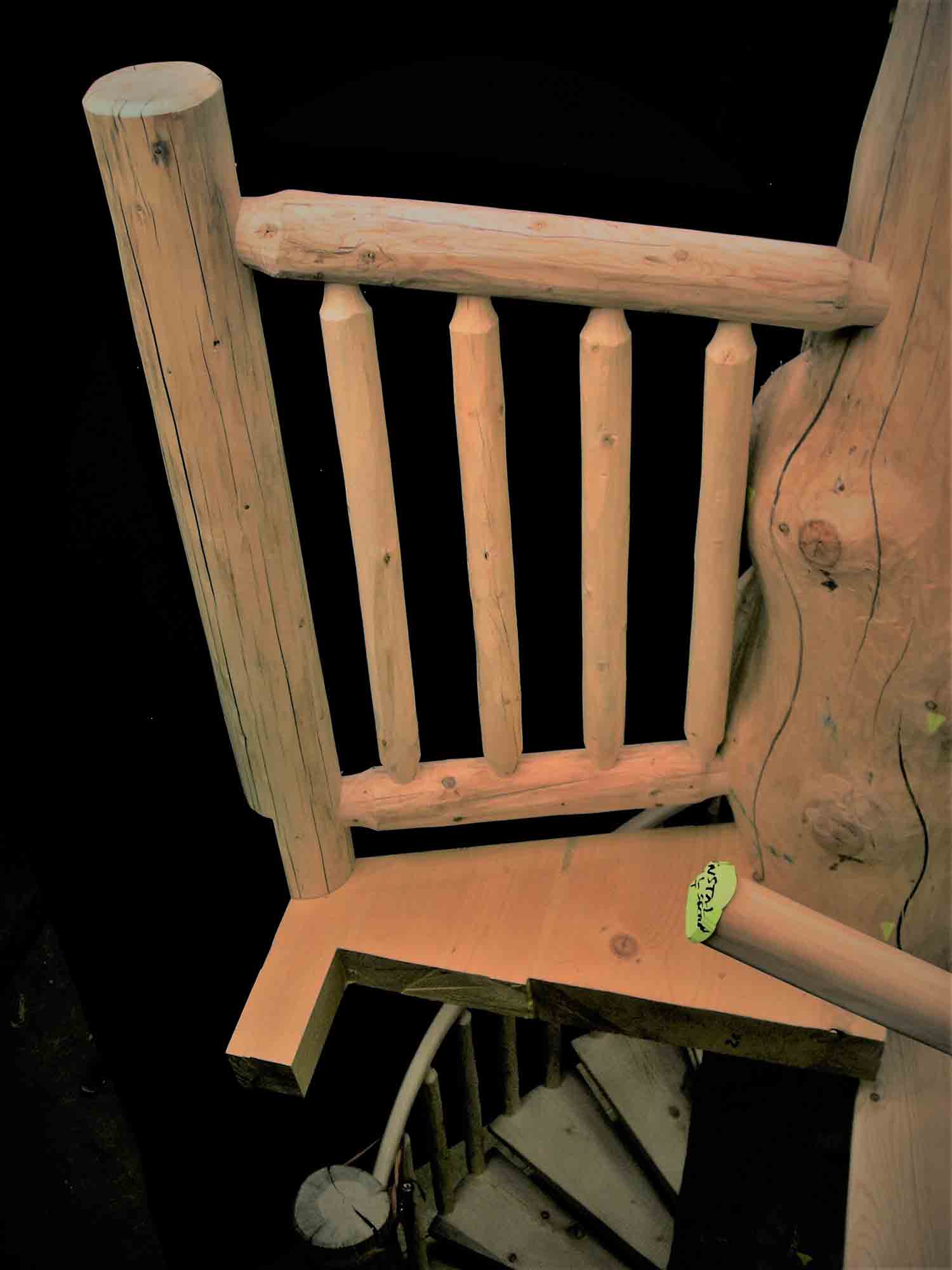 Custom Wood Stairs Gallery, Log Stairs